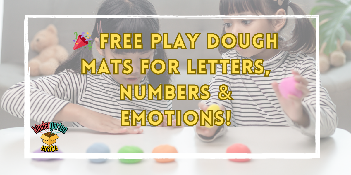 Free Play Dough Mats Letters Numbers Emotions — Kindergarten Crate