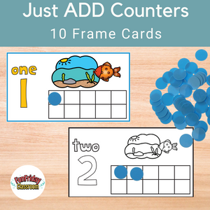 Ocean Theme - 10 Frames — Kindergarten Crate