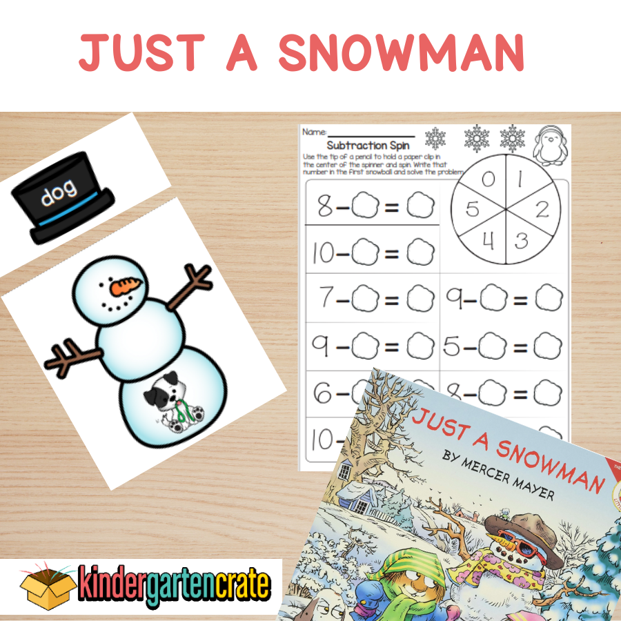 Just a Snowman - Begin with Books Printable Activities — Kindergarten Crate