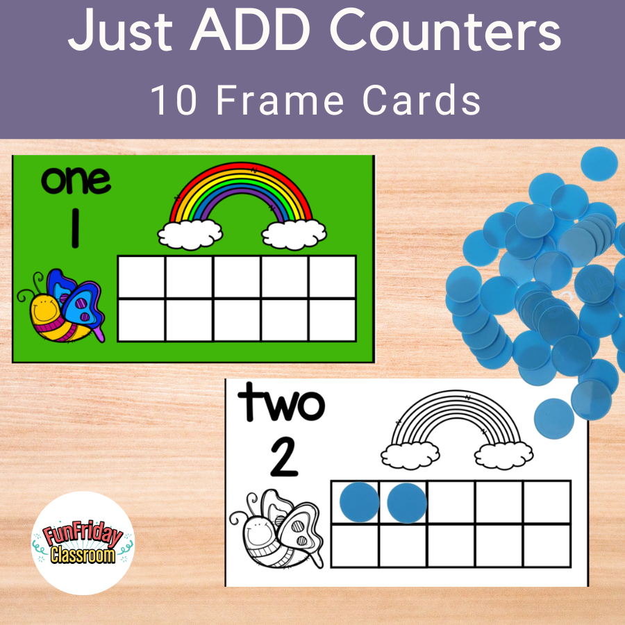 Rainbow Theme - 10 Frames — Kindergarten Crate
