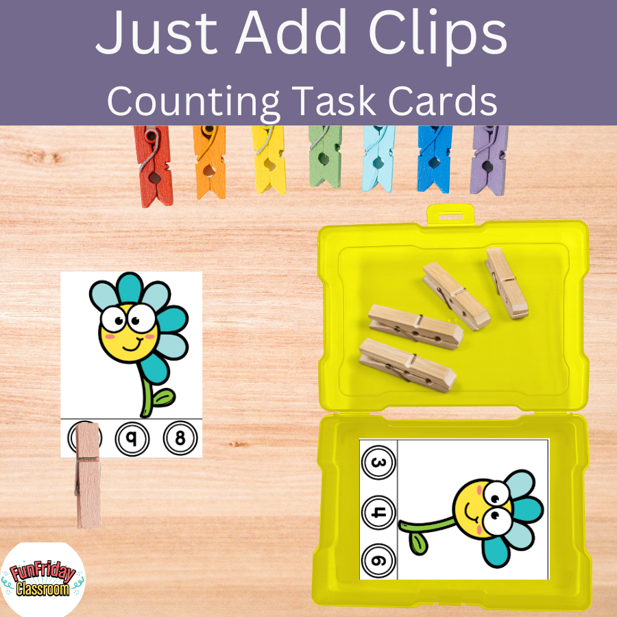 Counting Task Cards - Flowers — Kindergarten Crate