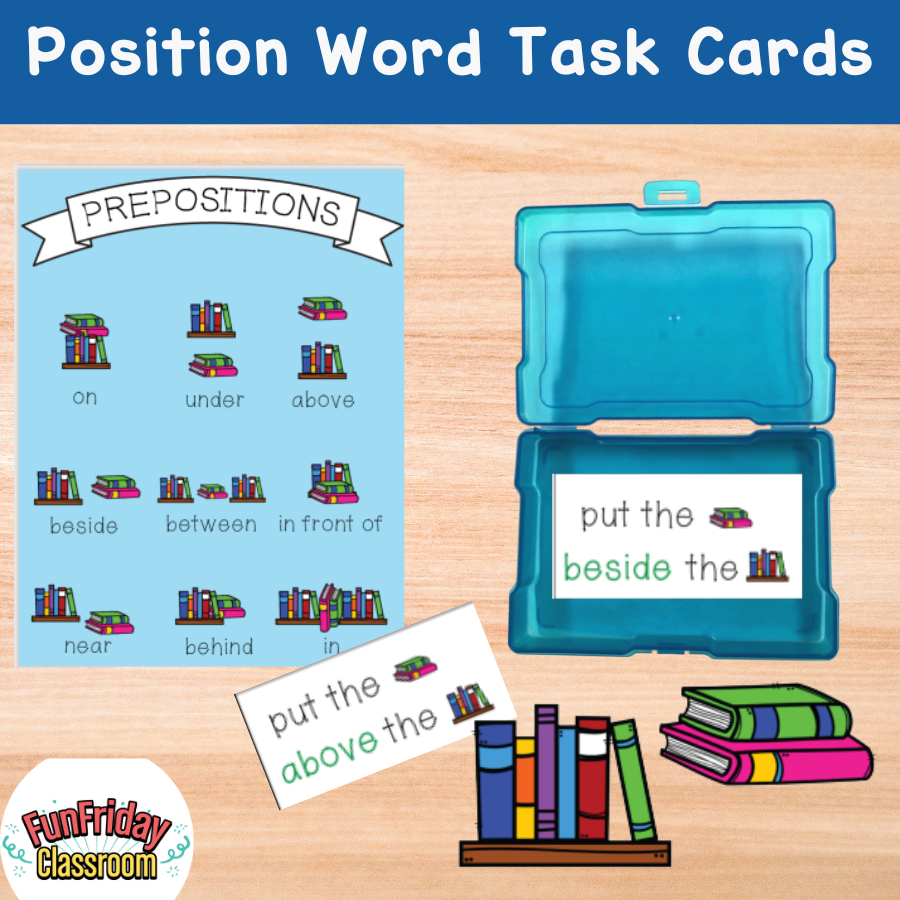 Preposition Task Cards - Book — Kindergarten Crate