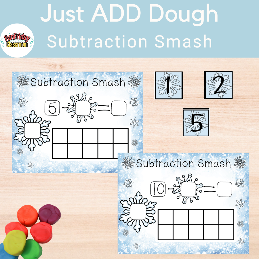 Subtraction Smash - Snowflake — Kindergarten Crate