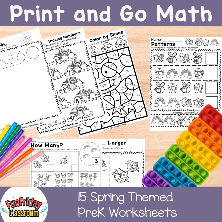 Print and Go Math - PreK Spring — Kindergarten Crate