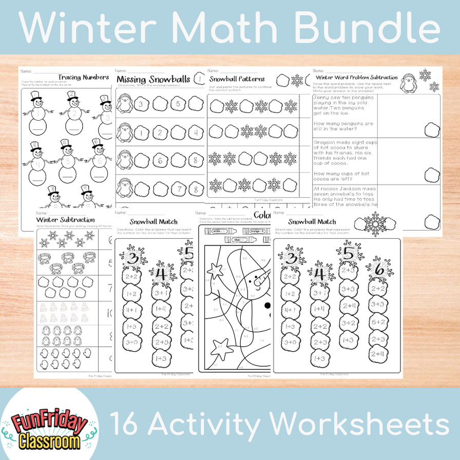 Print and Go Math - Winter — Kindergarten Crate